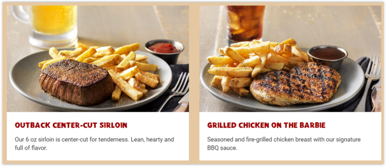 Outback Steakhouse Specials and Menu Deals