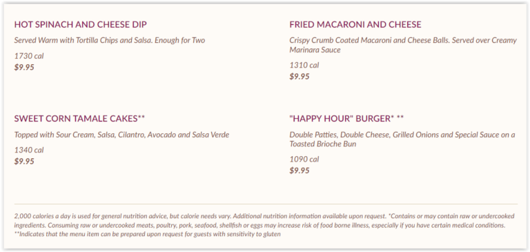 The Cheesecake Factory Happy Hour Menu Specials and Coupons