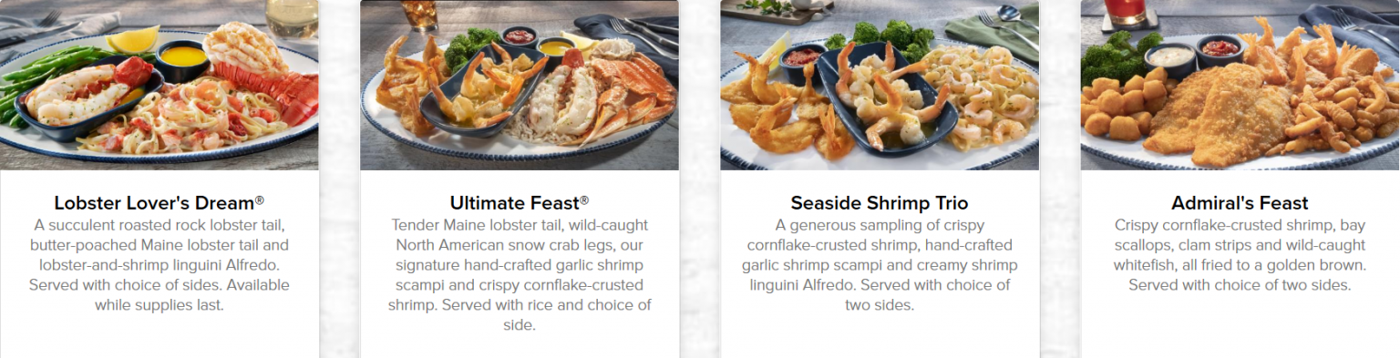 Red Lobster Menu Prices