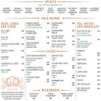 Bill’s UK Menu Prices