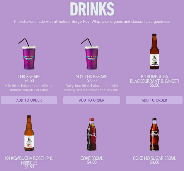 BurgerFuel NZ Menu Prices