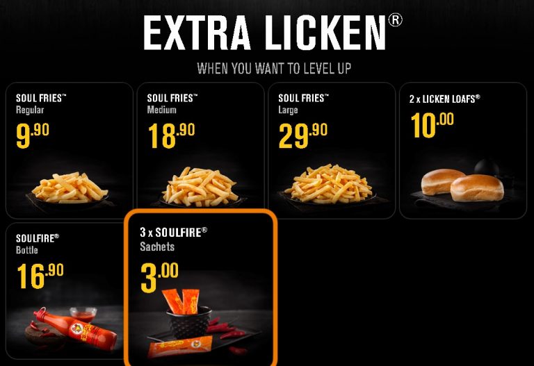 Chicken Licken South Africa Menu Prices