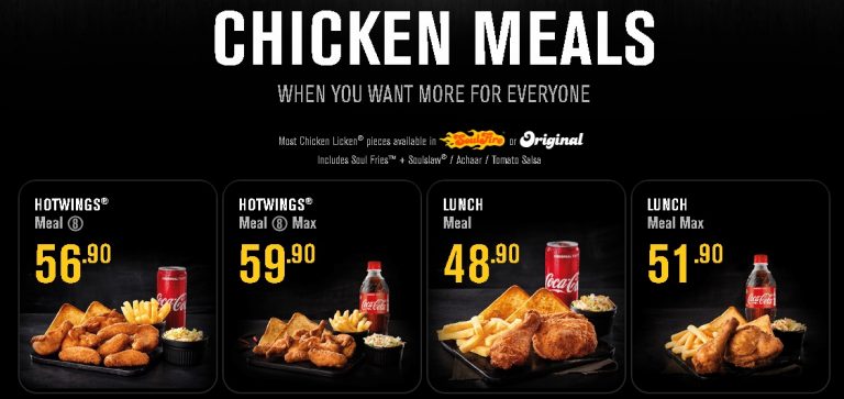 Chicken Licken South Africa Menu Prices