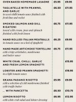 Gusto UK Menu Prices