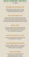 Gusto UK Menu Prices