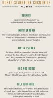 Gusto UK Menu Prices