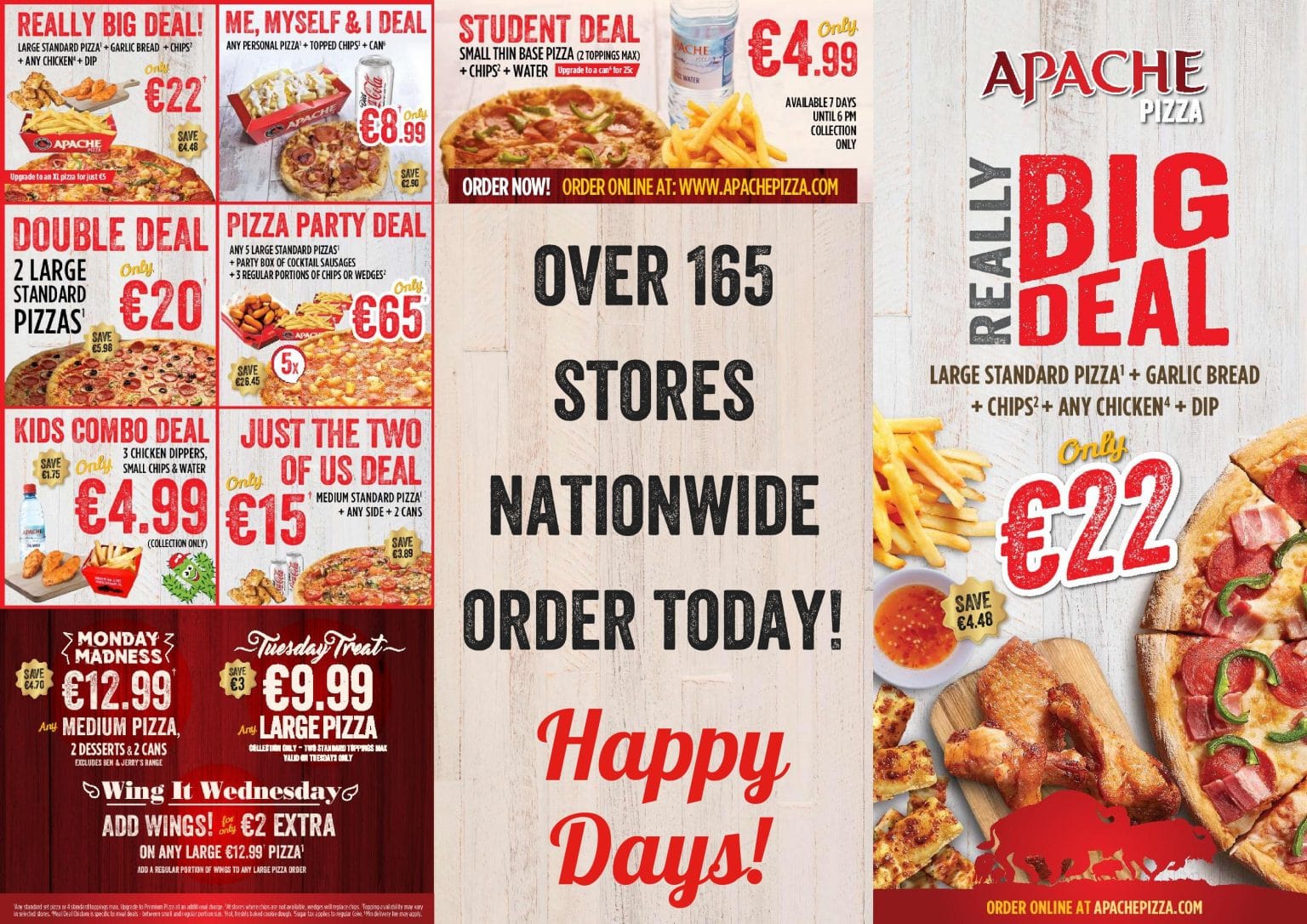 Apache Pizza IE Menu Prices