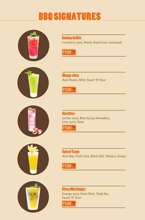 Barbeque Nation India Menu Prices