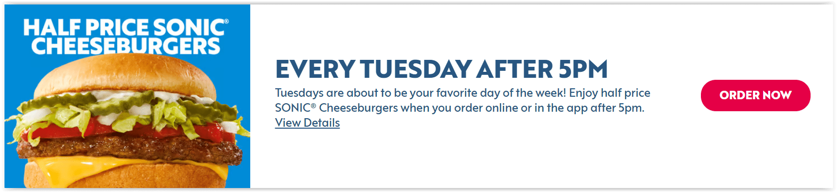 Sonic Deals and Menu Specials - $1.99 Menu Options