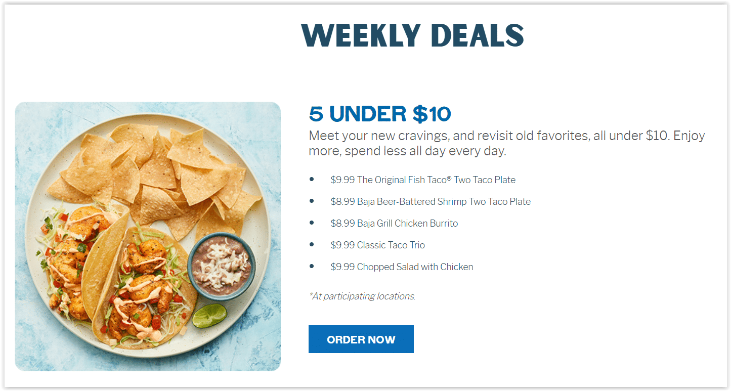 Friday Fast Food Specials & Restaurant Deals