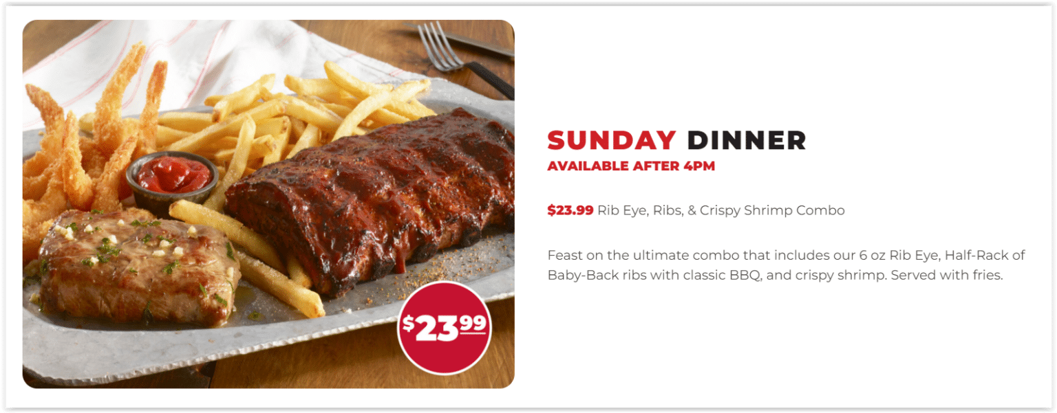 Sunday Fast Food Specials & Restaurant Deals