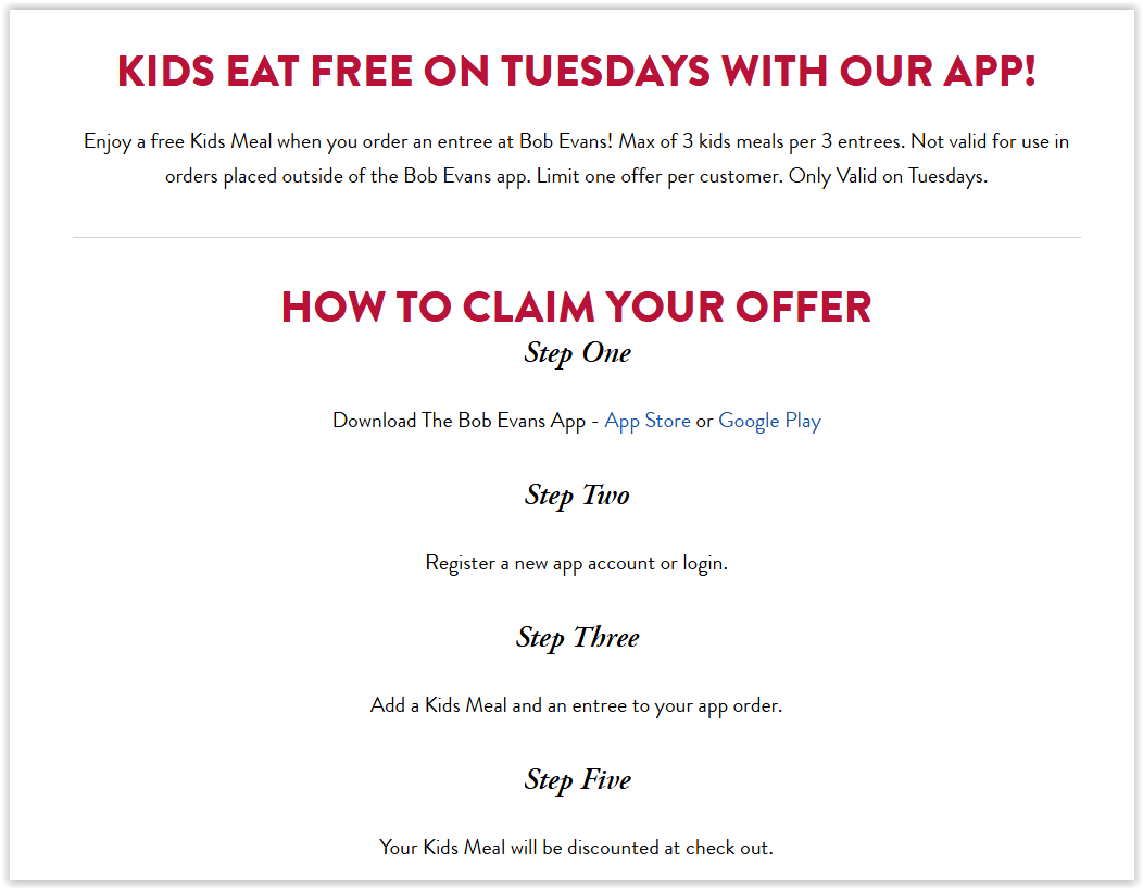 Tuesday Fast Food Specials & Restaurant Deals