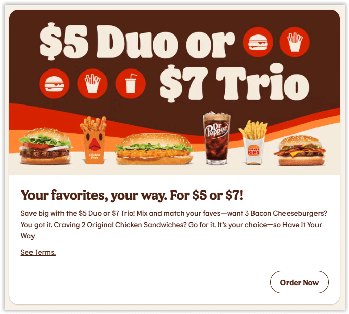 Burger King Menu Deals & Specials - Free Whopper & BOGO