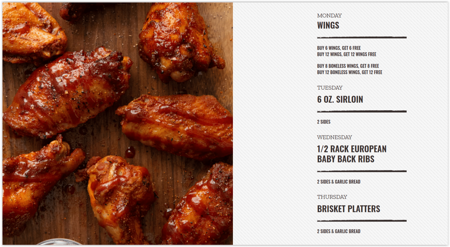 Wednesday Restaurant Specials & Food Deals