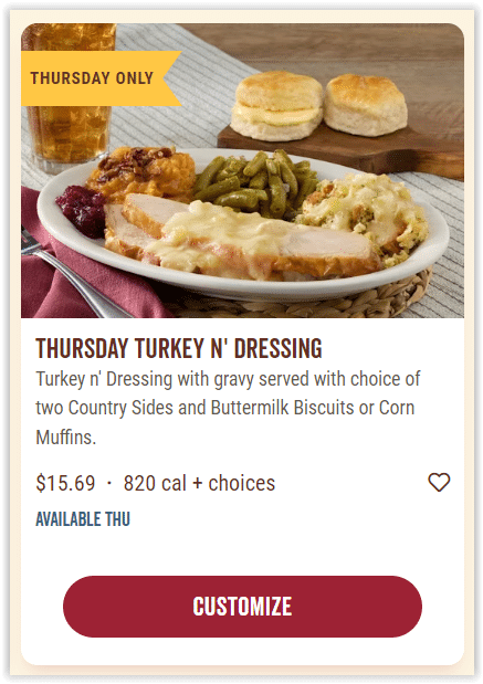 Thursday Restaurant Specials & Food Deals