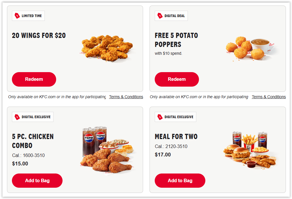 KFC Specials & Deals