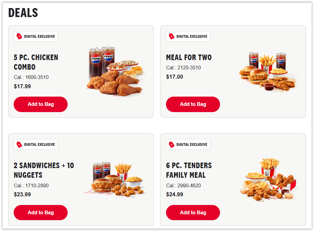 KFC Specials & Deals