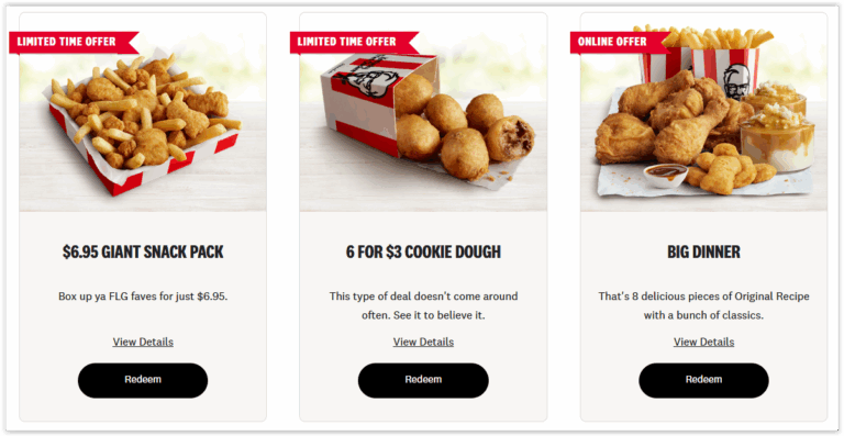 KFC Australia Menu Specials & Promos