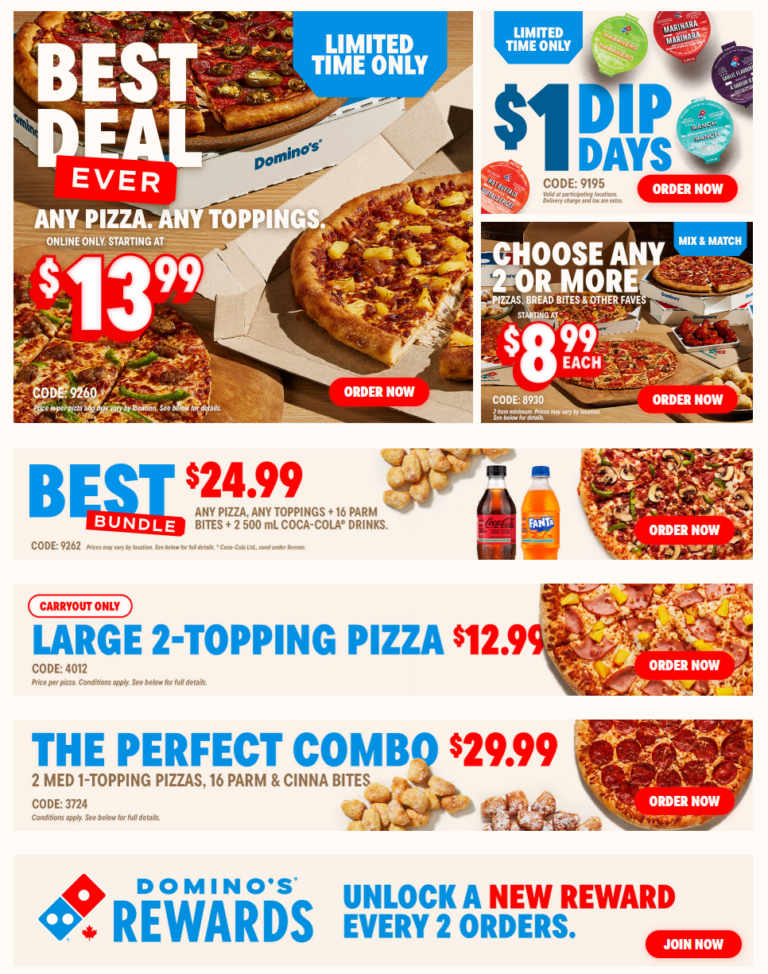 Domino’s Canada: Latest Deals and Coupons